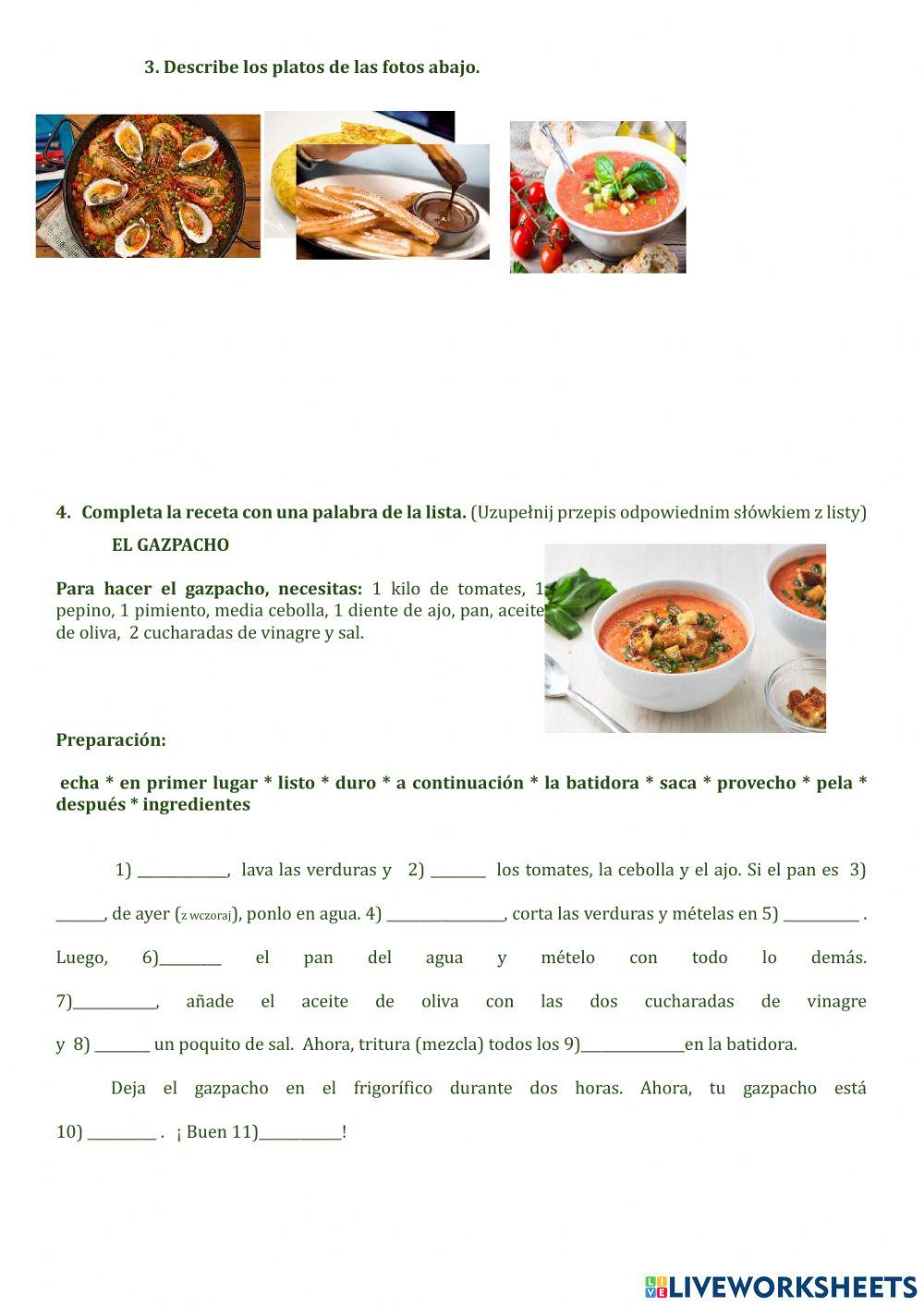 spr la comida | Patka0108 | Live Worksheets