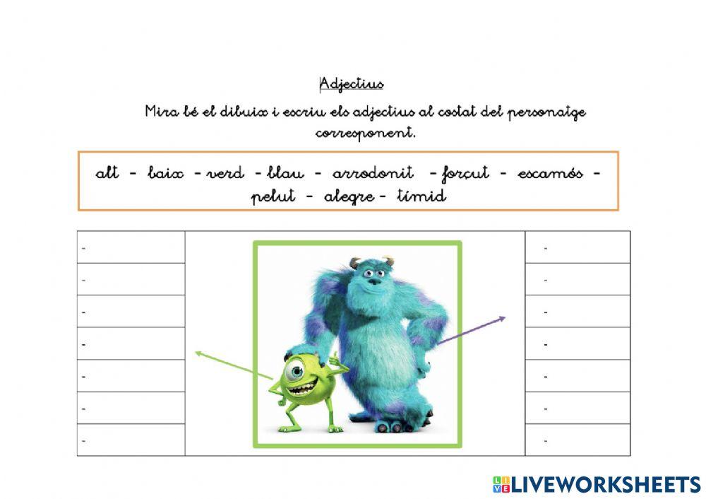 Els adjectius | Free Interactive Worksheets | 822233