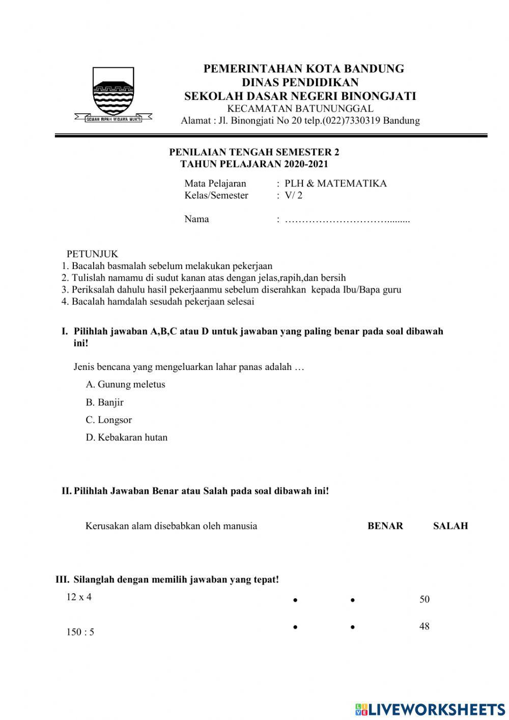 Plh & matematika 822409 | DEWI OKTAVIANI | Live