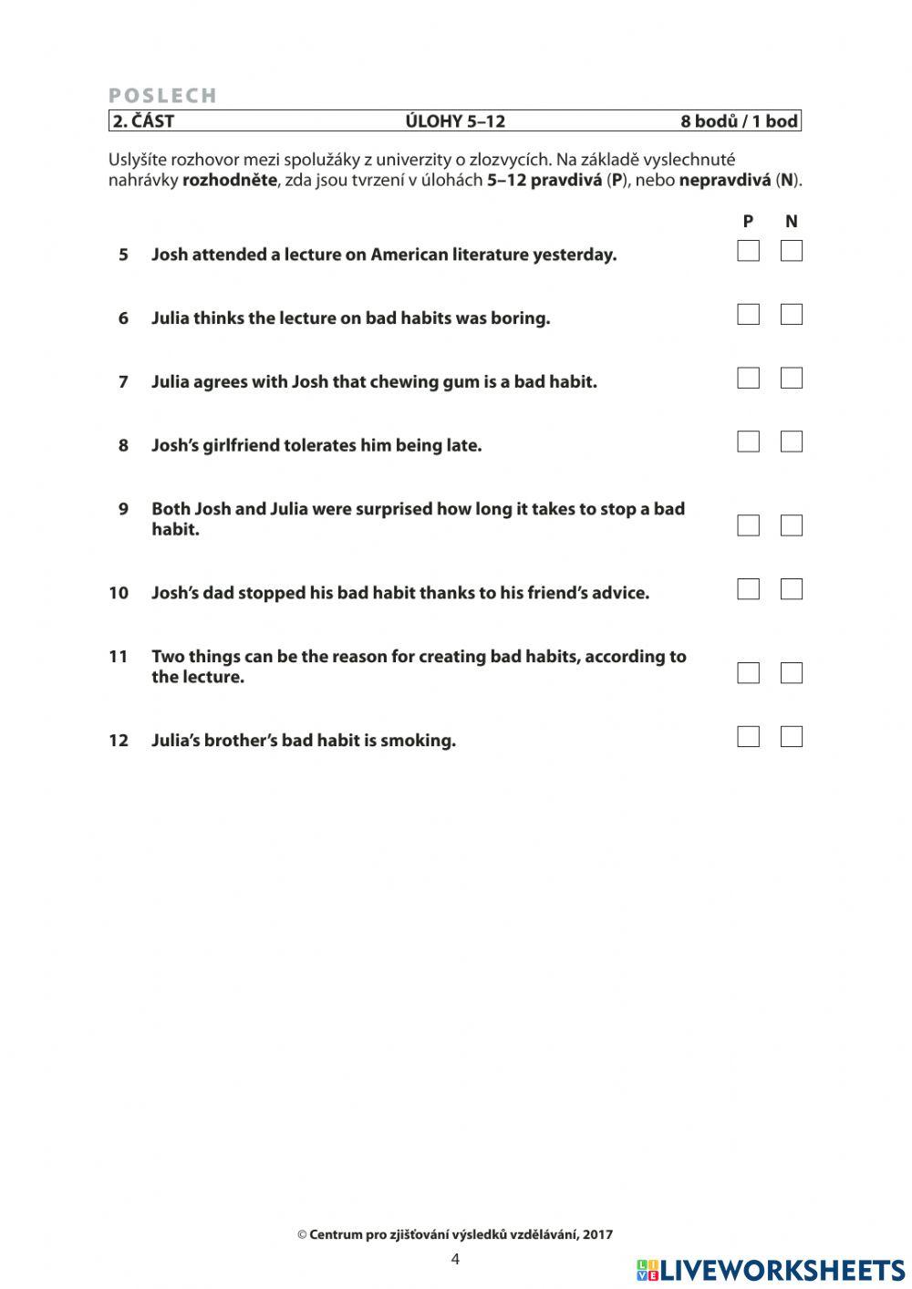 Maturityfall17 worksheet | Live Worksheets
