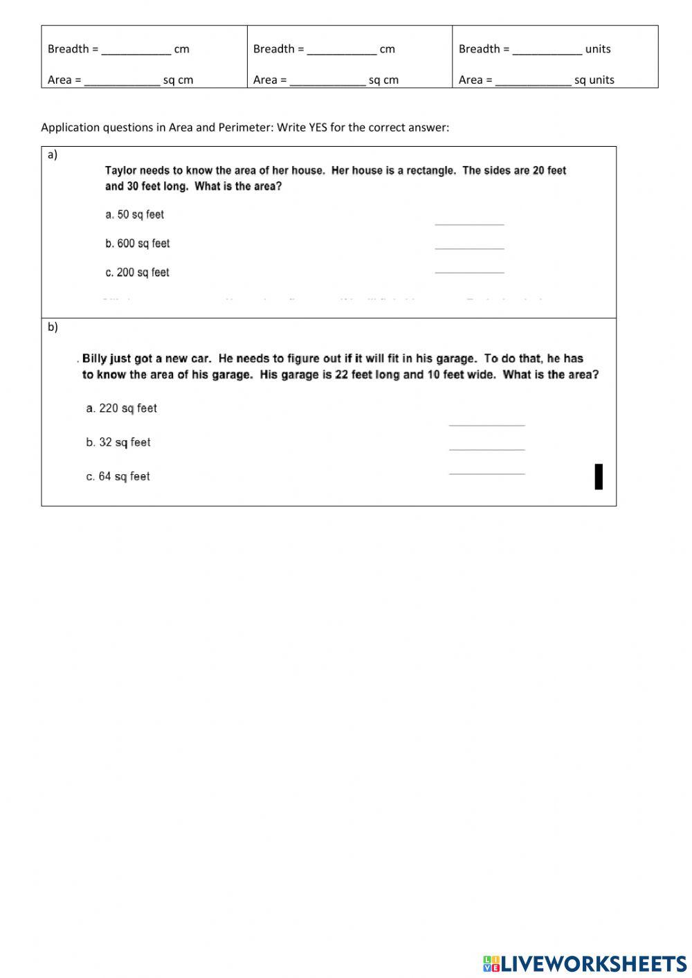 Fractions- Area… | Free Interactive Worksheets | 824148