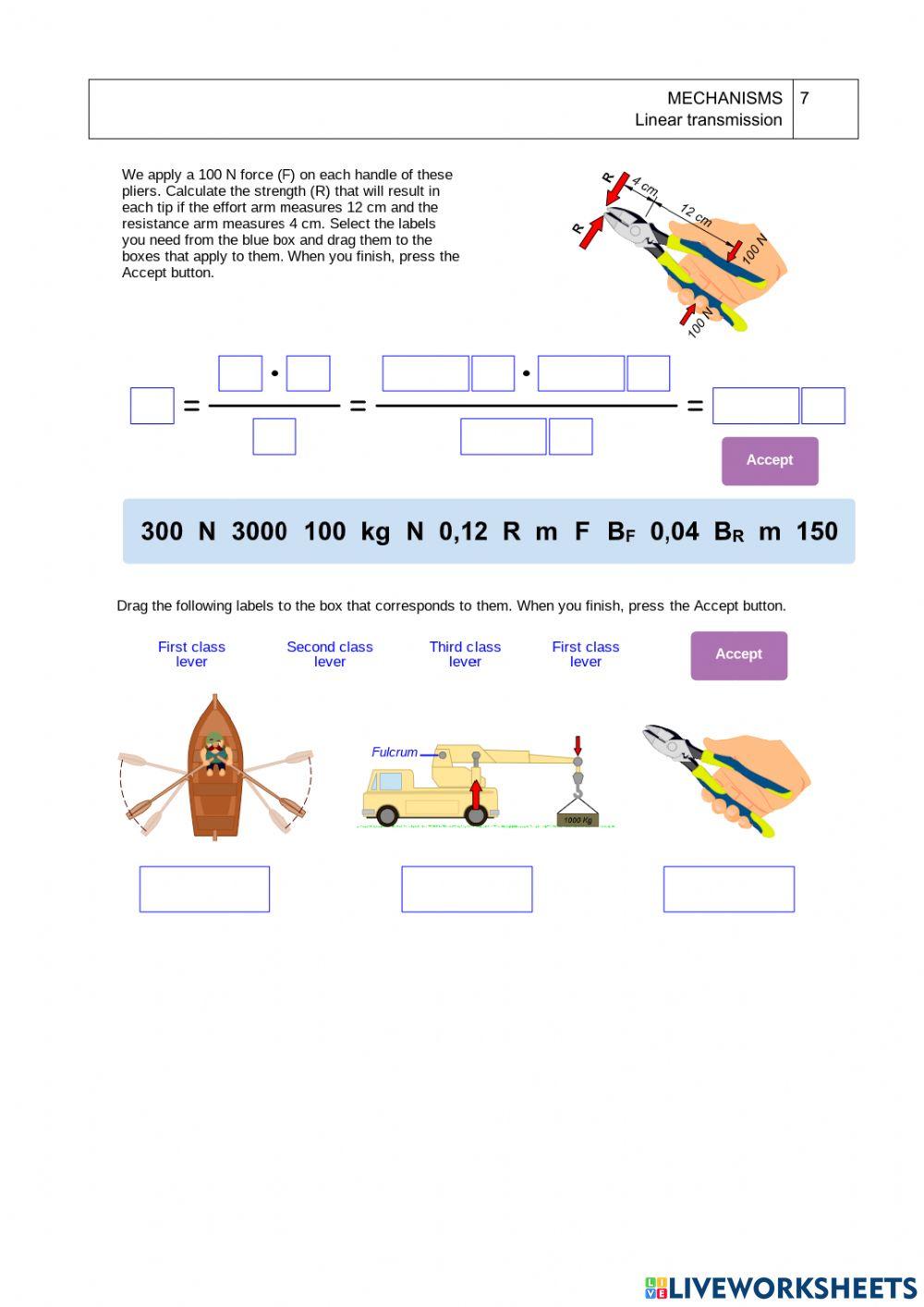 MECHANISMS: levers 6486989 | amunetas | Live Worksheets