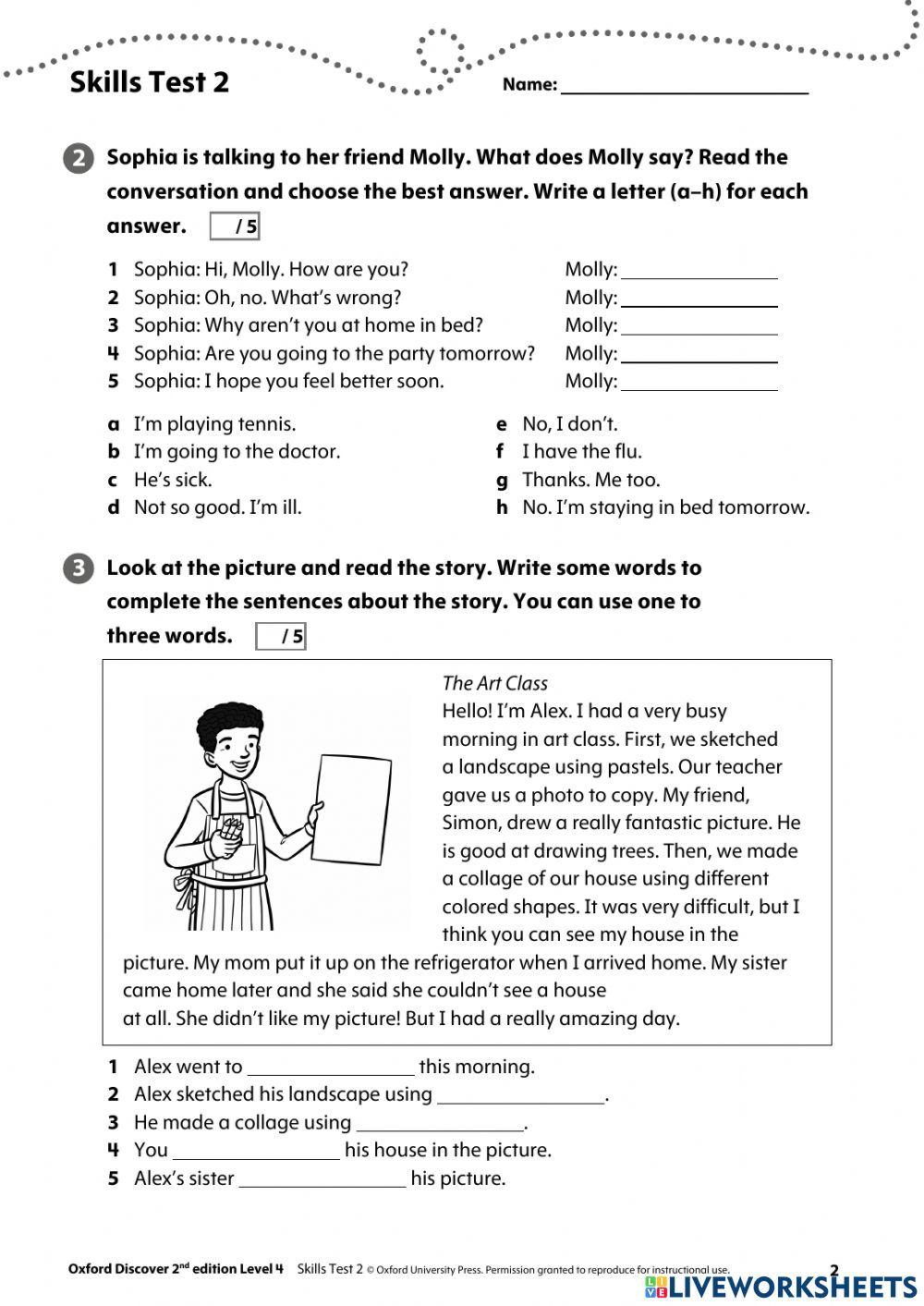 TLC-termtest-skills2 online exercise for | Live Worksheets