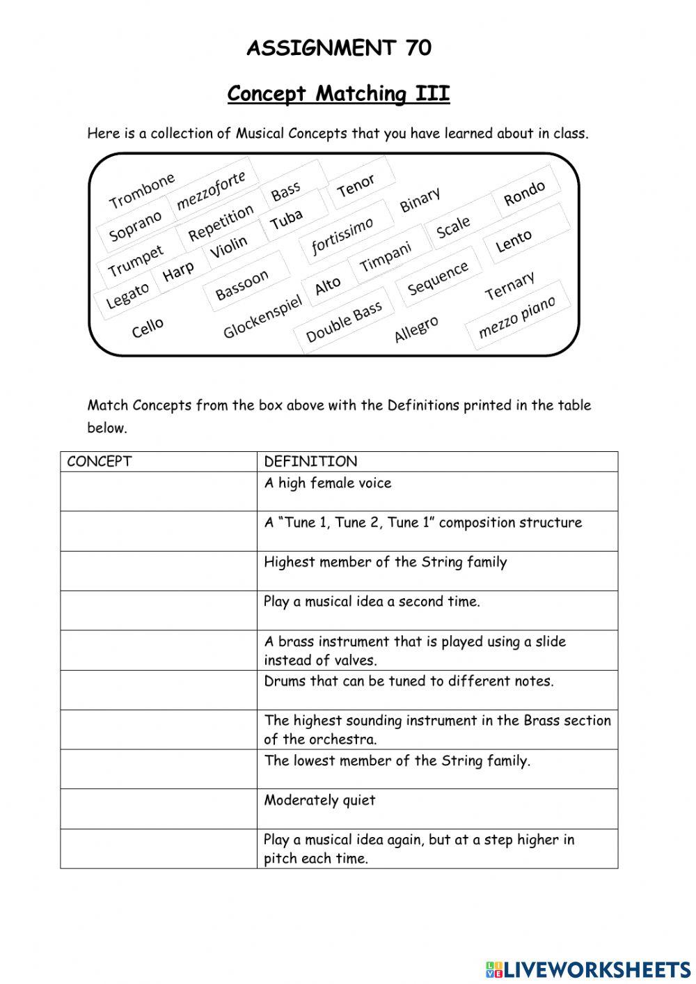 BGE Concept Matching III 825839 | jbennett | Live