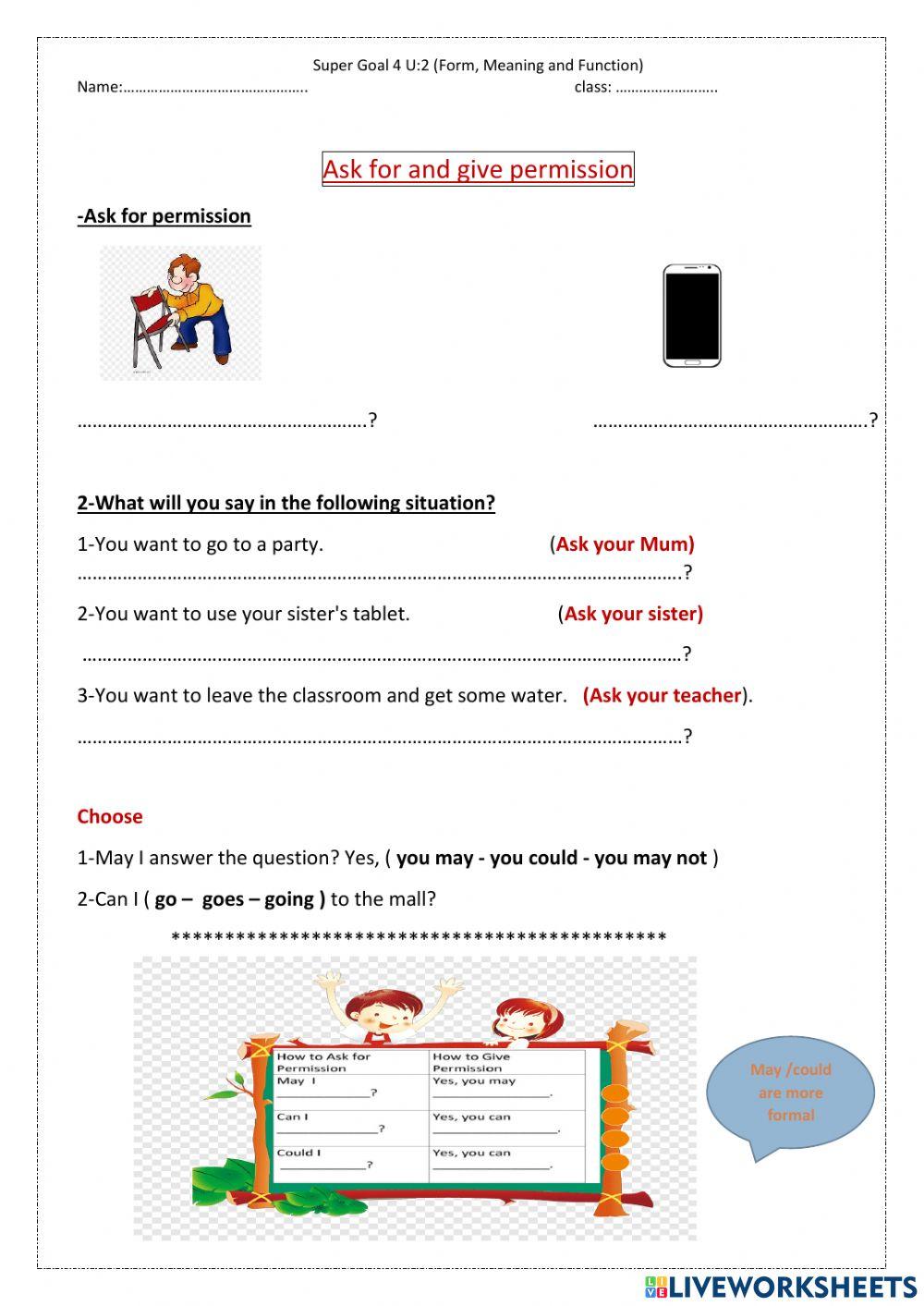 Super Goal 4 U:2 interactive worksheet | Live Worksheets