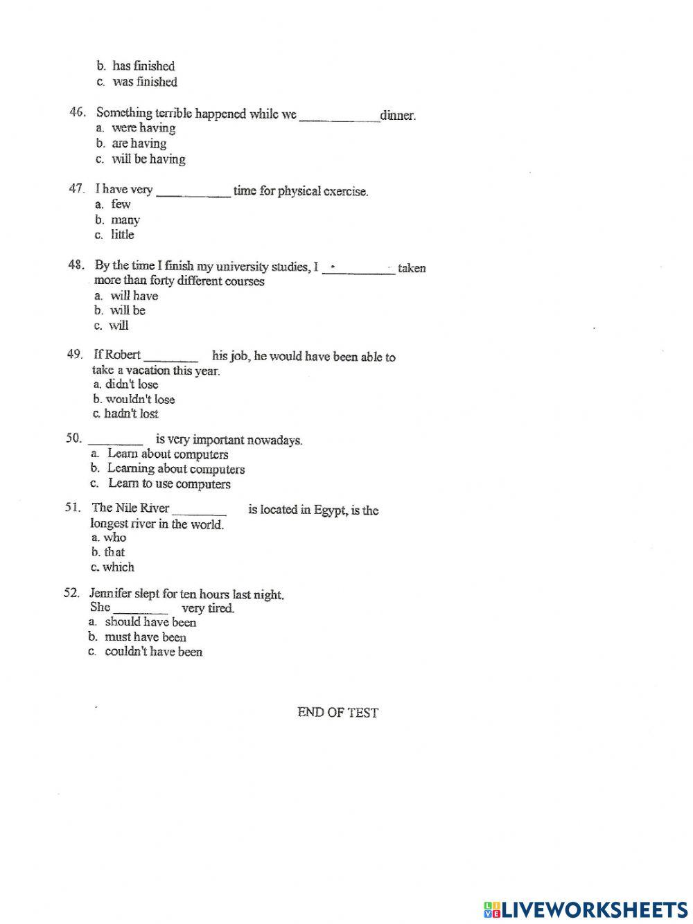 Interchange Ser… | Free Interactive Worksheets | 826081