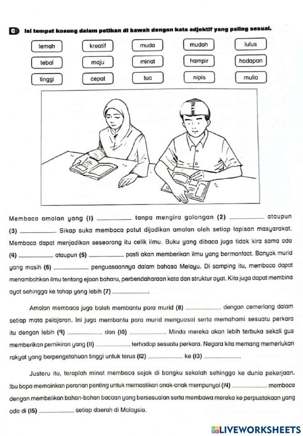 6488245 | karangan kata adjektif membaca | ckgSarah_SMKPI
