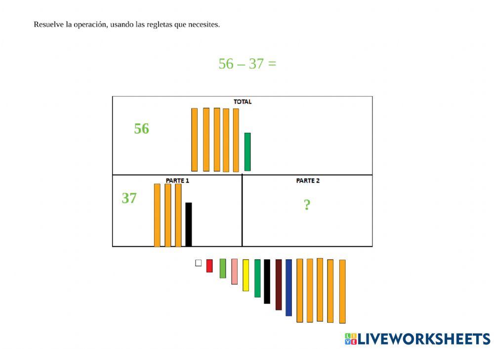 Restas online exercise for 2º | Live Worksheets