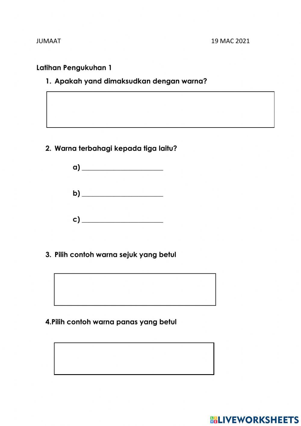 Pendidikan seni visual interactive activity | Live Worksheets