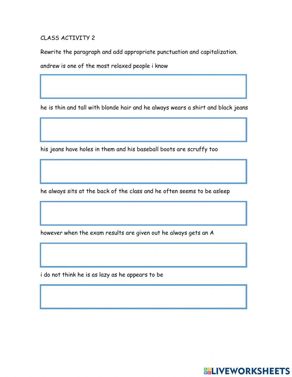 PUNCTUATION MARKS online exercise for | Live Worksheets