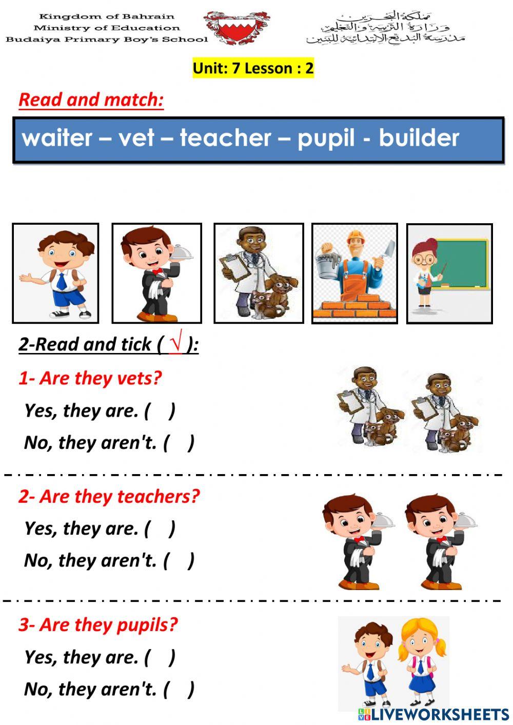 Unit 7 lesson 2 online exercise for | Live Worksheets