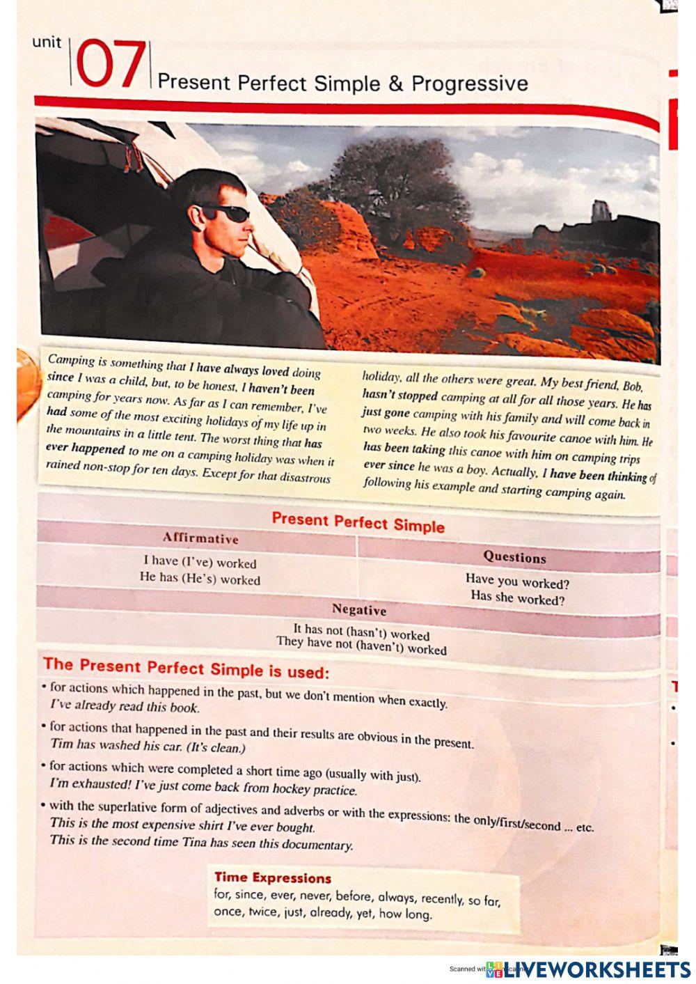 Present Perfect vs Present Perfect Continuous Grammar and Vocabulary ...