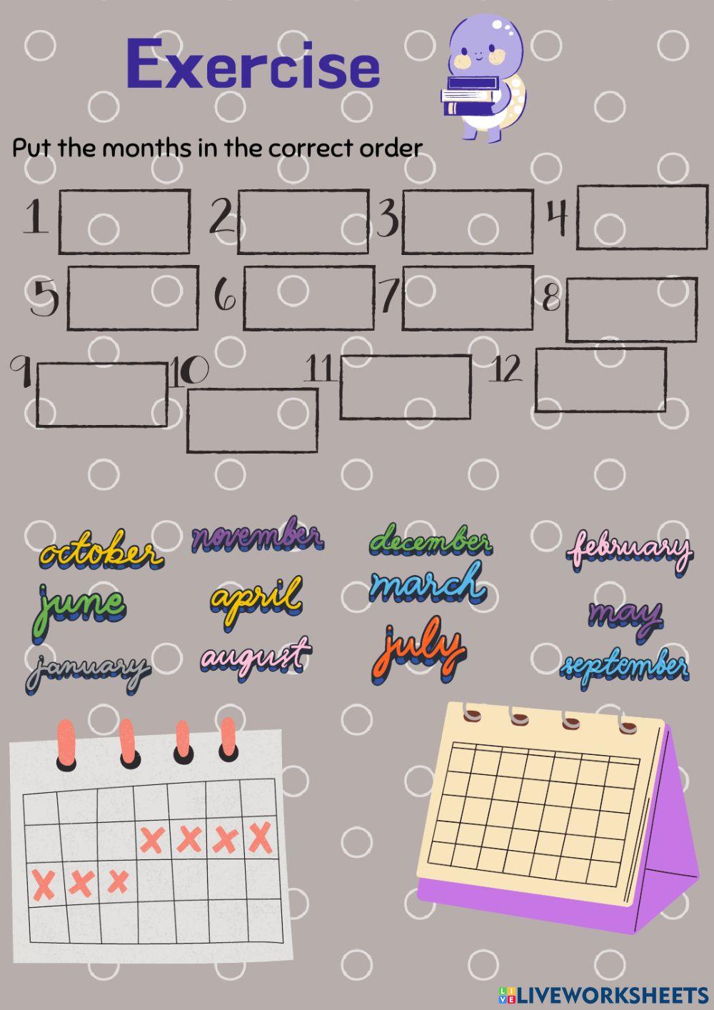 Name of months grade 2 6489379 | Siluhjelantik | Live