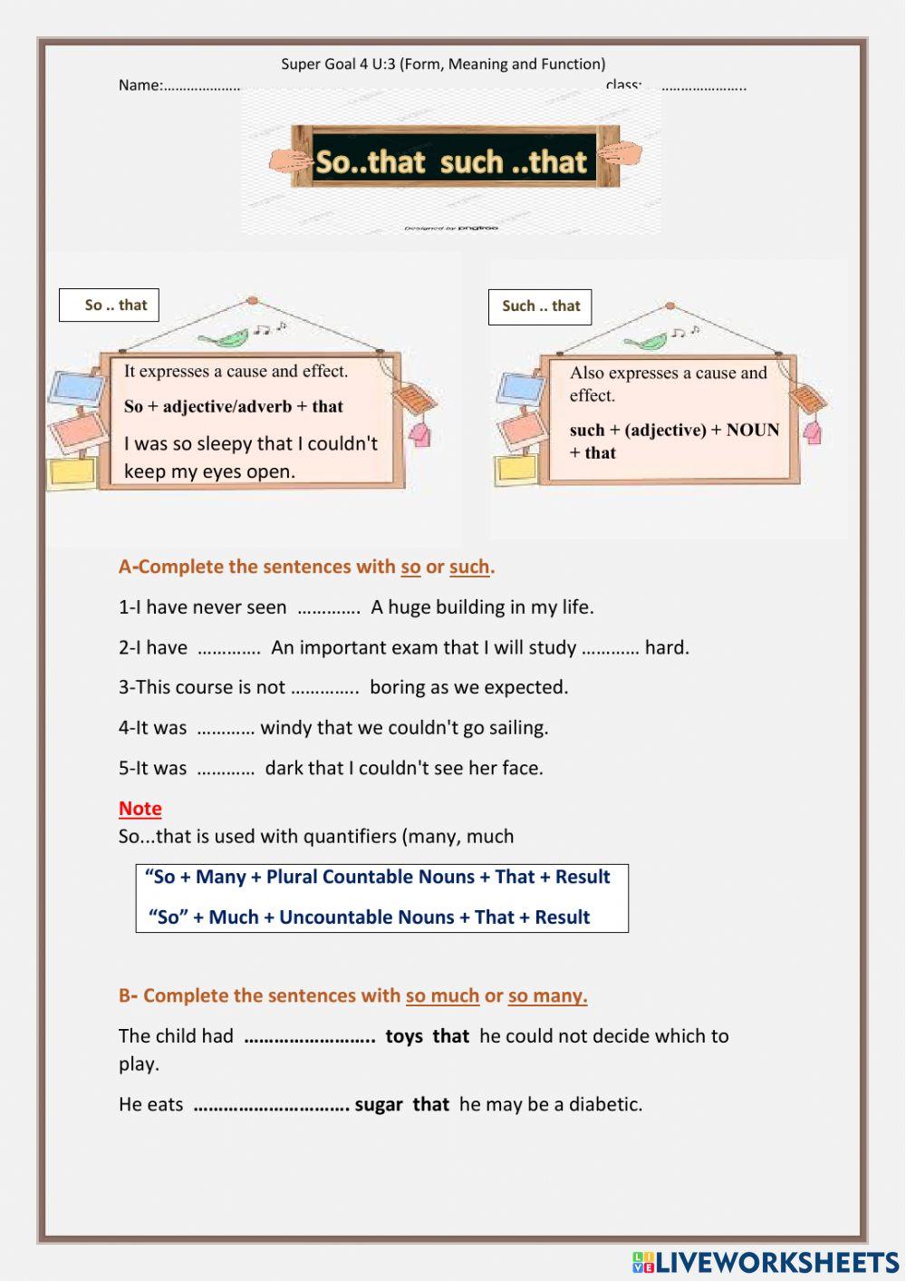 Super Goal 4 U:3 worksheet | Live Worksheets