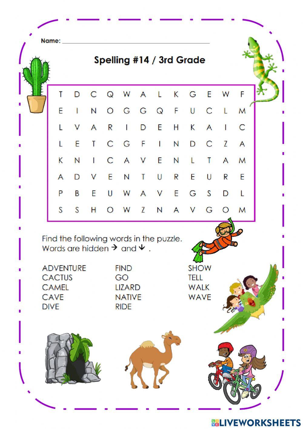 Spelling 14 | Ernesto Manrique | Live Worksheets