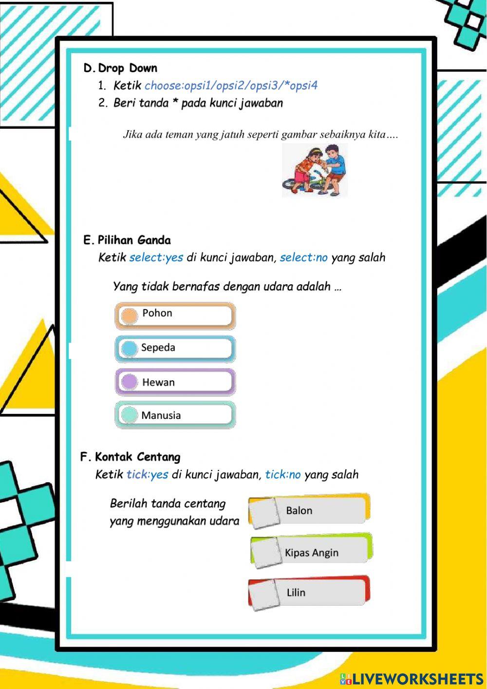 Latihan E-LKPD online worksheet for 5 | Live Worksheets