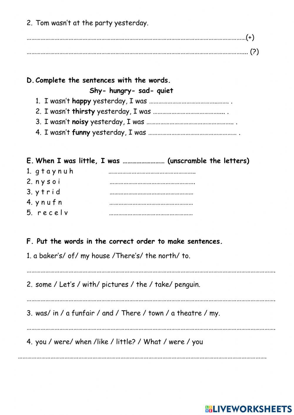 Smileys b units 7-8 worksheet | Live Worksheets