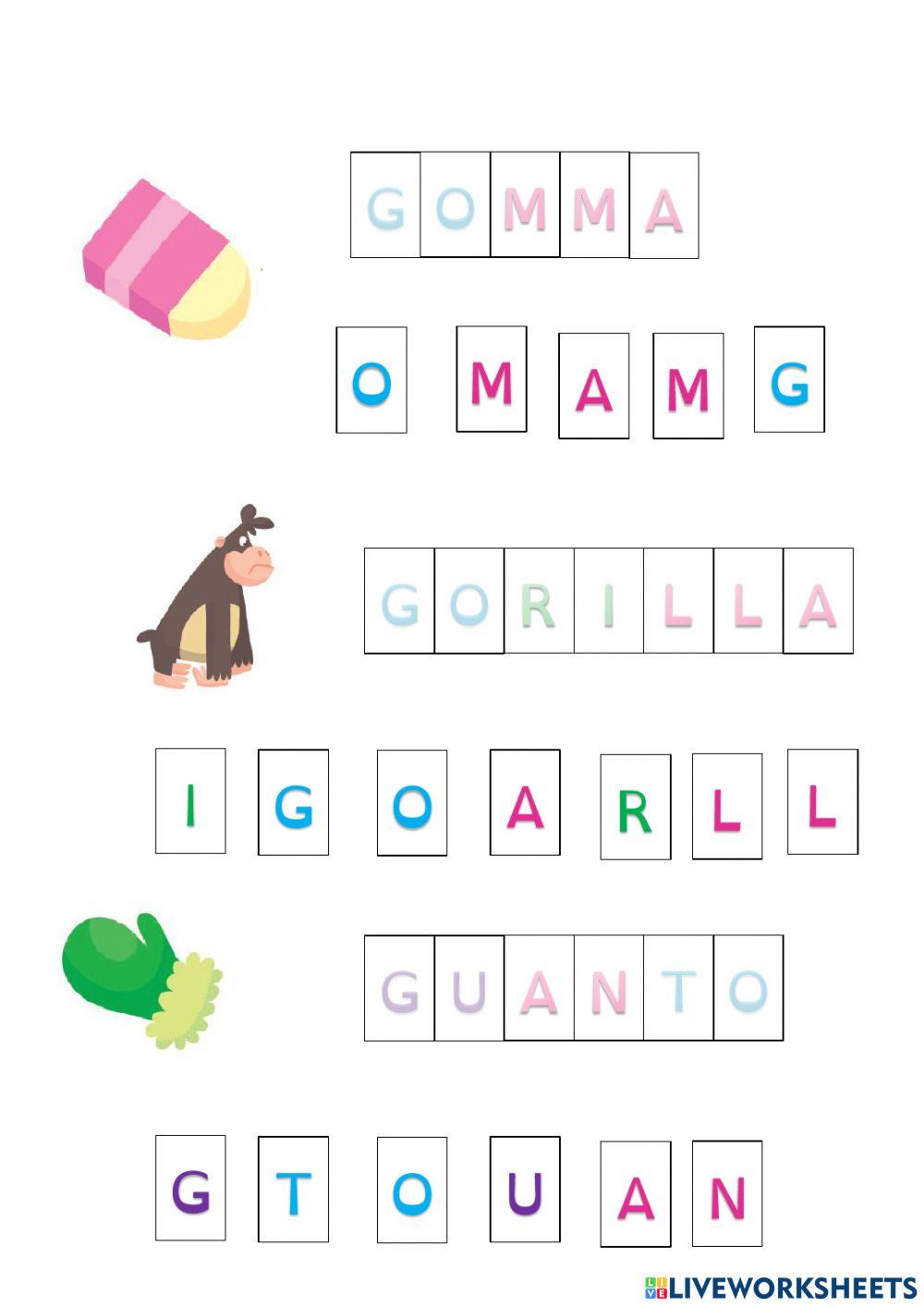 Ga go gu livello 2 worksheet | Live Worksheets