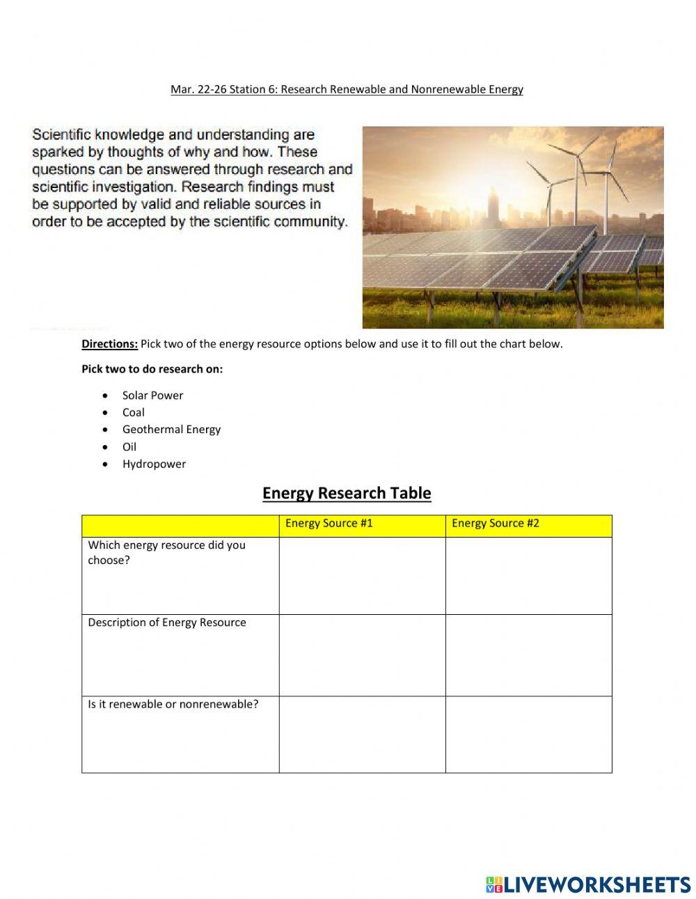 Station 6: Evaluate Managing Resources worksheet | Live Worksheets