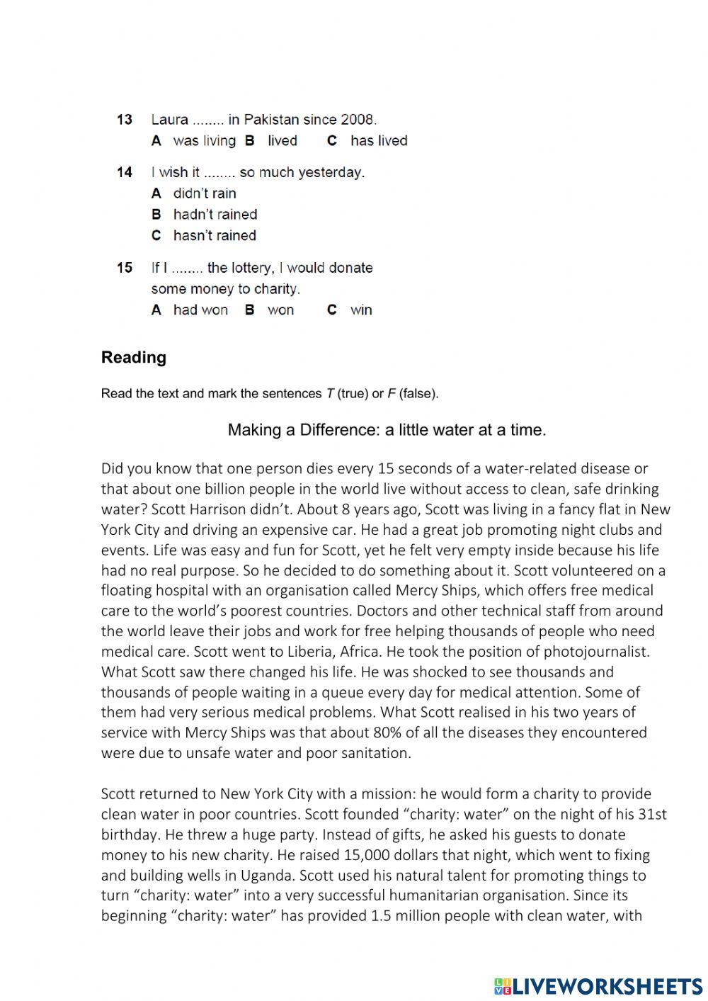 PT2 - module 5 worksheet | Live Worksheets