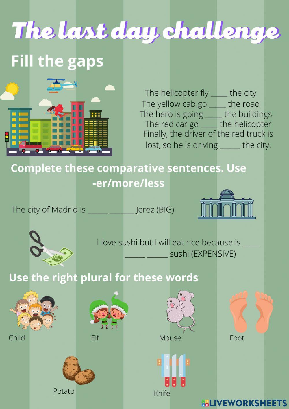 Last day Challenge 829821 | jgarsalado | LiveWorksheets