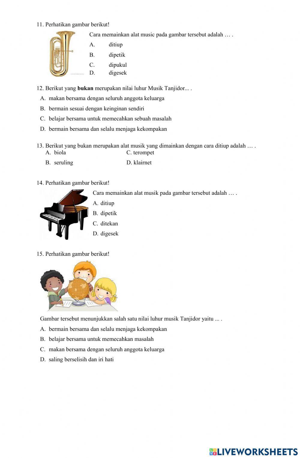 Latihan Ulangan PLBJ interactive worksheet | Live Worksheets