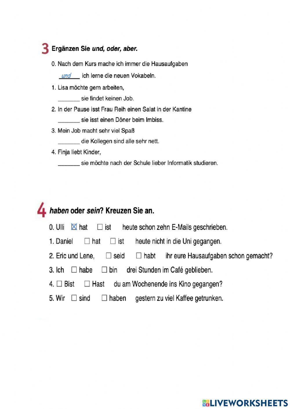 Widerholung Kapitel 9 online exercise for | Live Worksheets