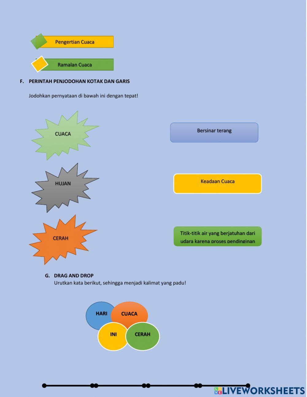 Lkpd kelas 3 tema cuaca interactive worksheet | Live Worksheets