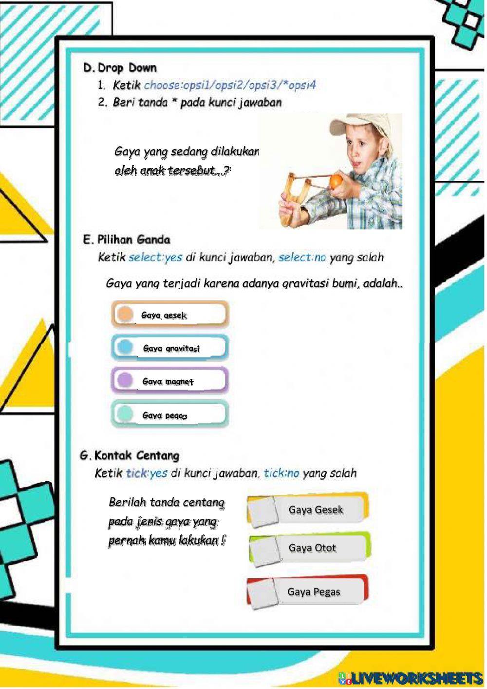 Latihan E-LKPD Tema 7-Subtema 1-Kls IV worksheet | Live Worksheets