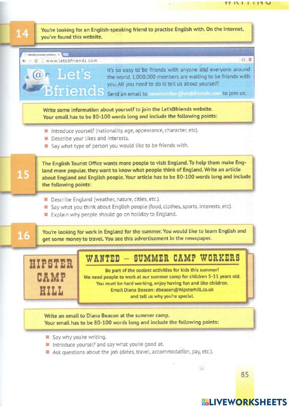 2300139 | English Test Training A2 - Writing 1-16