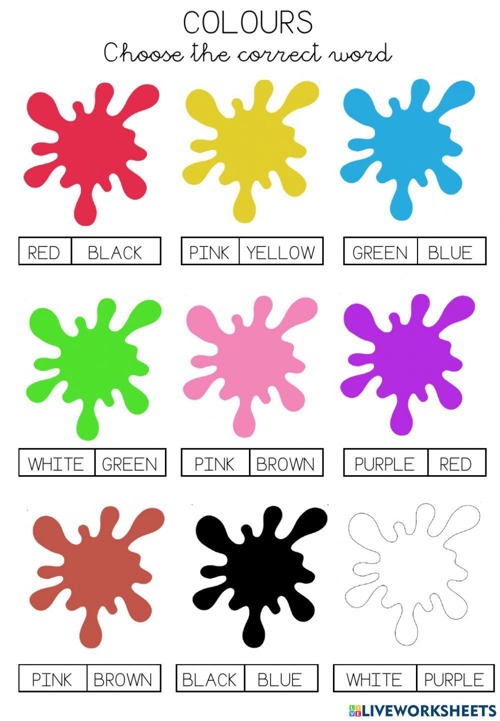 Colours online exercise for primero de primaria | Live Worksheets