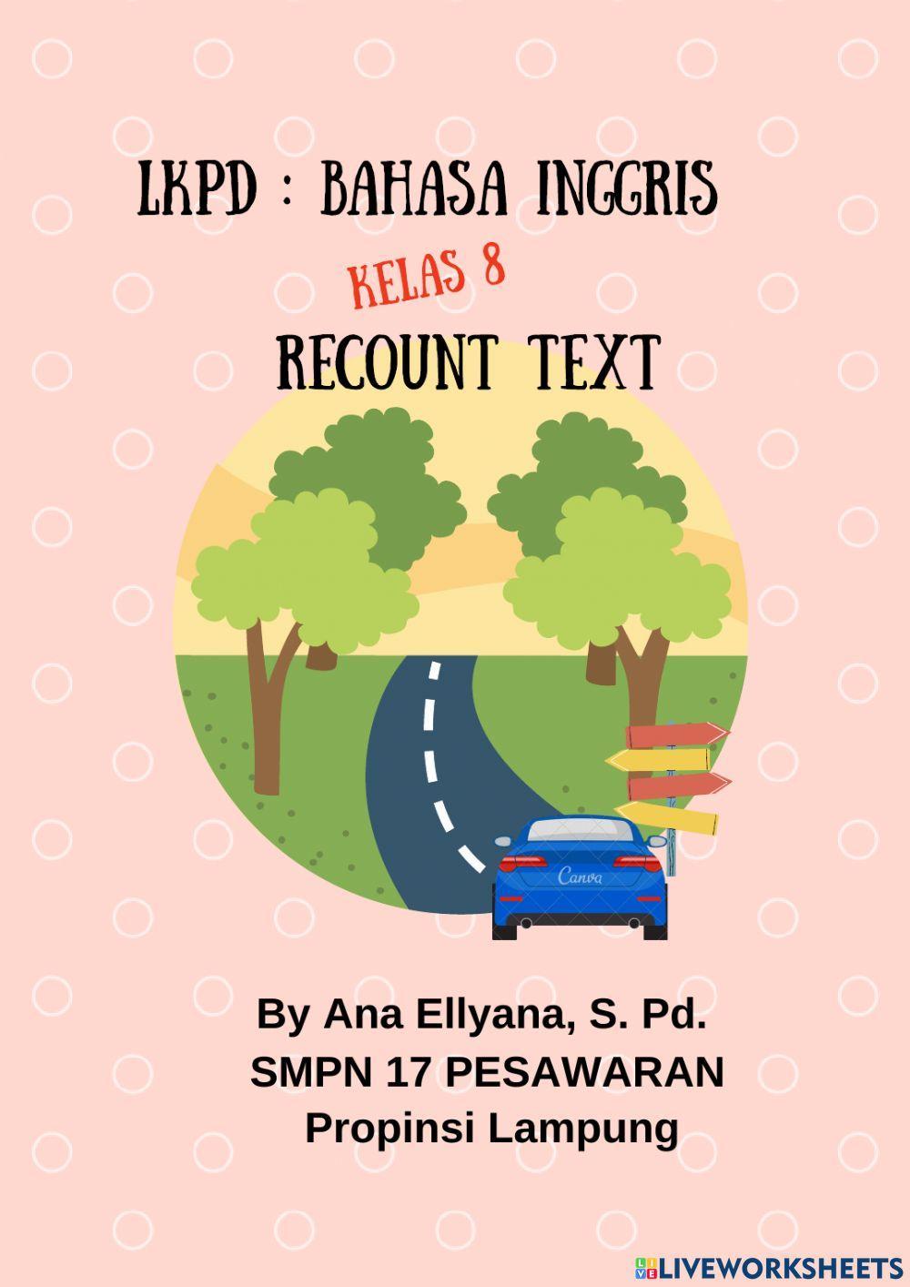 LKPD Recount te… | Free Interactive Worksheets | 832486