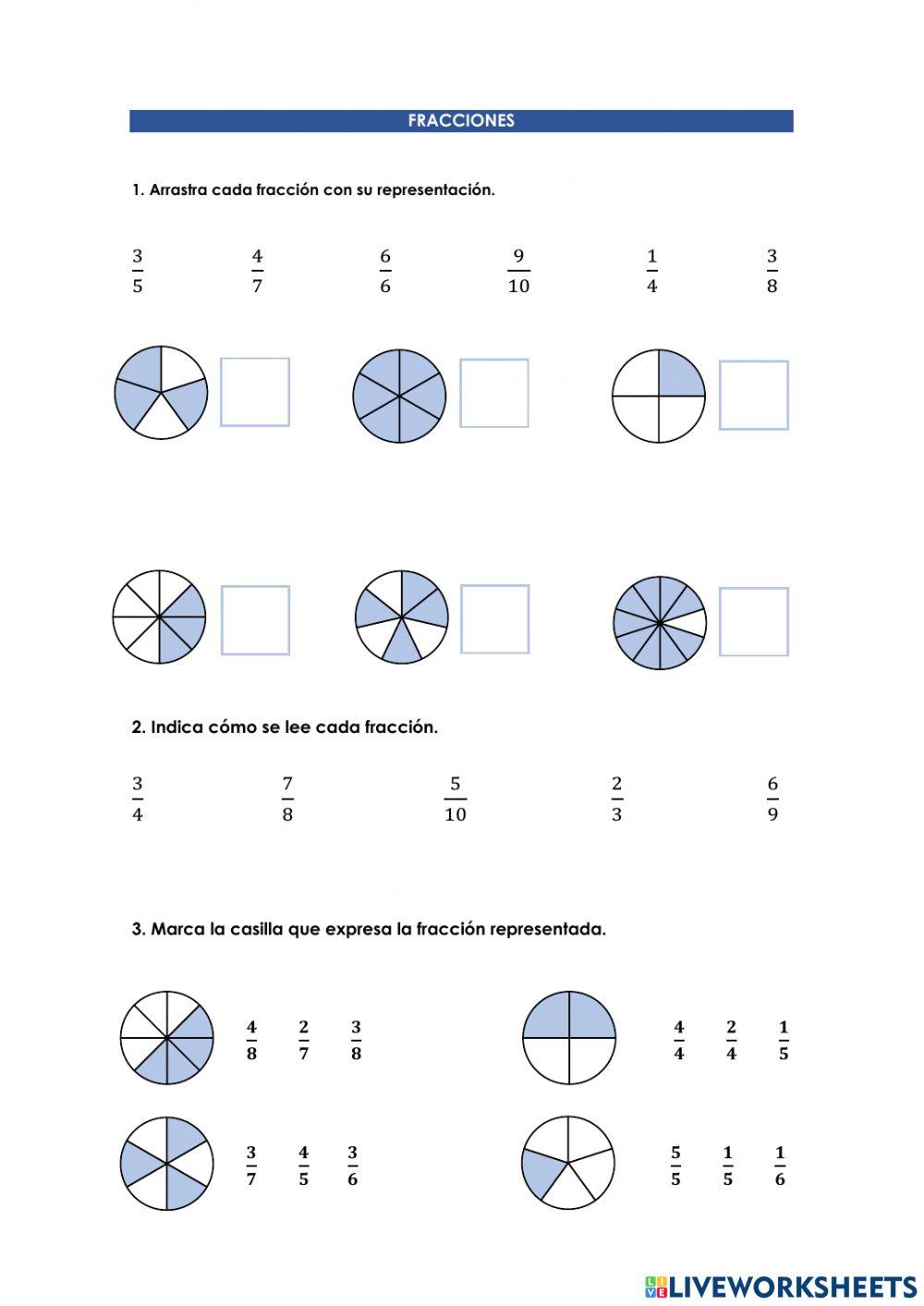 Fracciones Online Exercise For PRIMARIA Live Worksheets, 45% OFF Fracciones Online Exercise For PRIMARIA Live Worksheets, 45% OFF