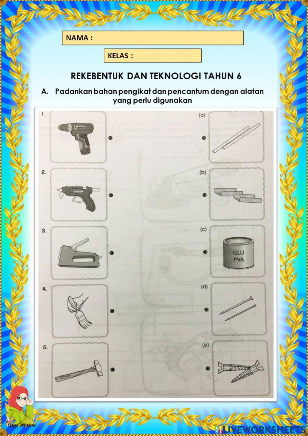 Bahan Pengikat dan Pencantum exercise | Live Worksheets