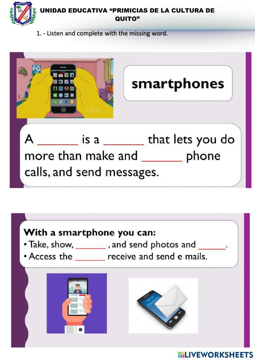 Smartphones activity | Live Worksheets
