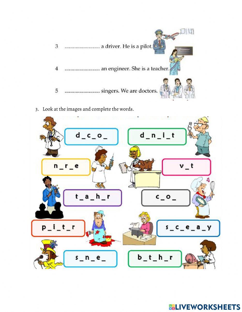 Professions | Free Interactive Worksheets | 773615