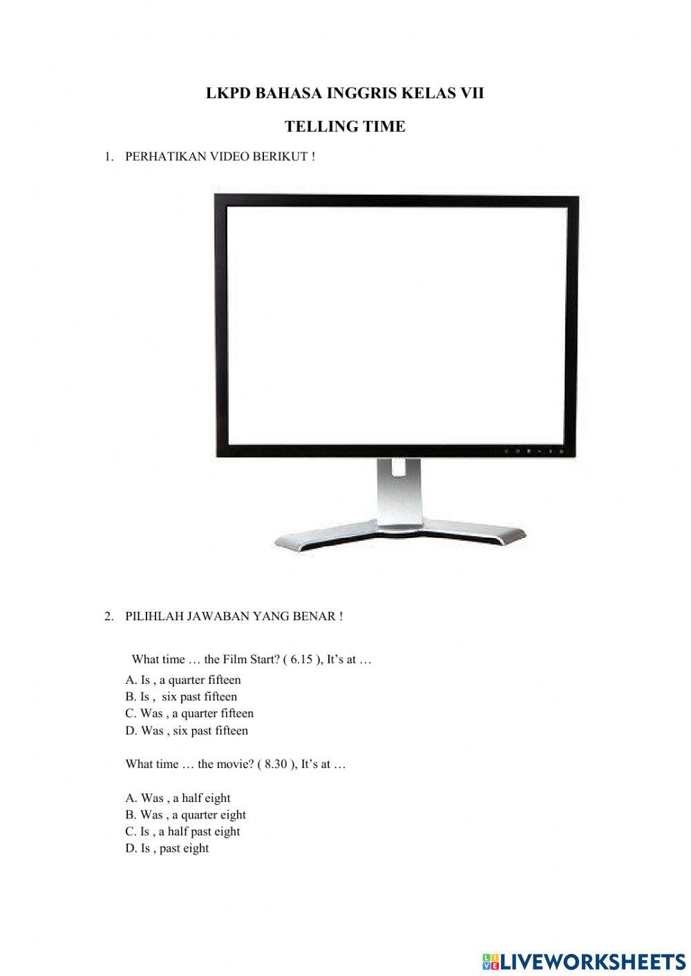 Lkpd-telling ti… | Free Interactive Worksheets | 773916