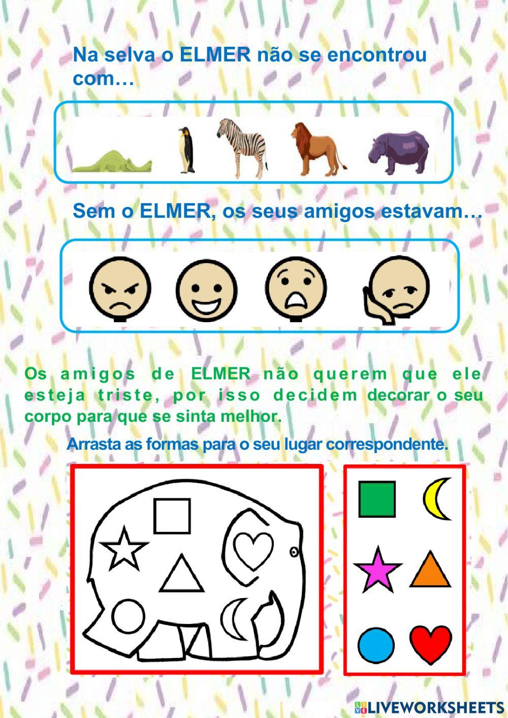 Elmer- O Elefante worksheet | Live Worksheets