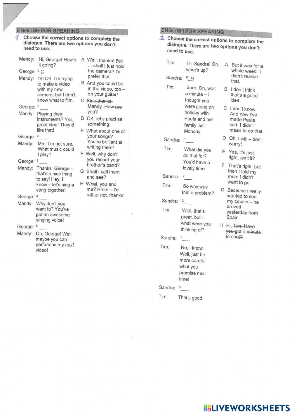 Revision U1-4 Grammar 4 (WW3) worksheet | Live Worksheets