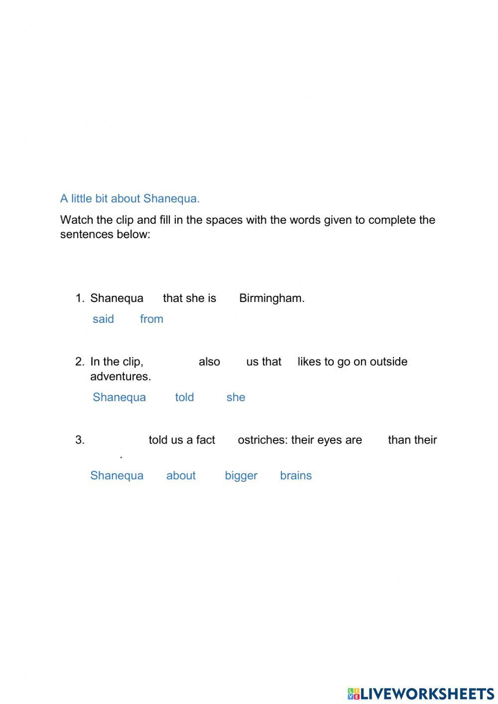 Reported Speech - Newsround worksheet | Live Worksheets