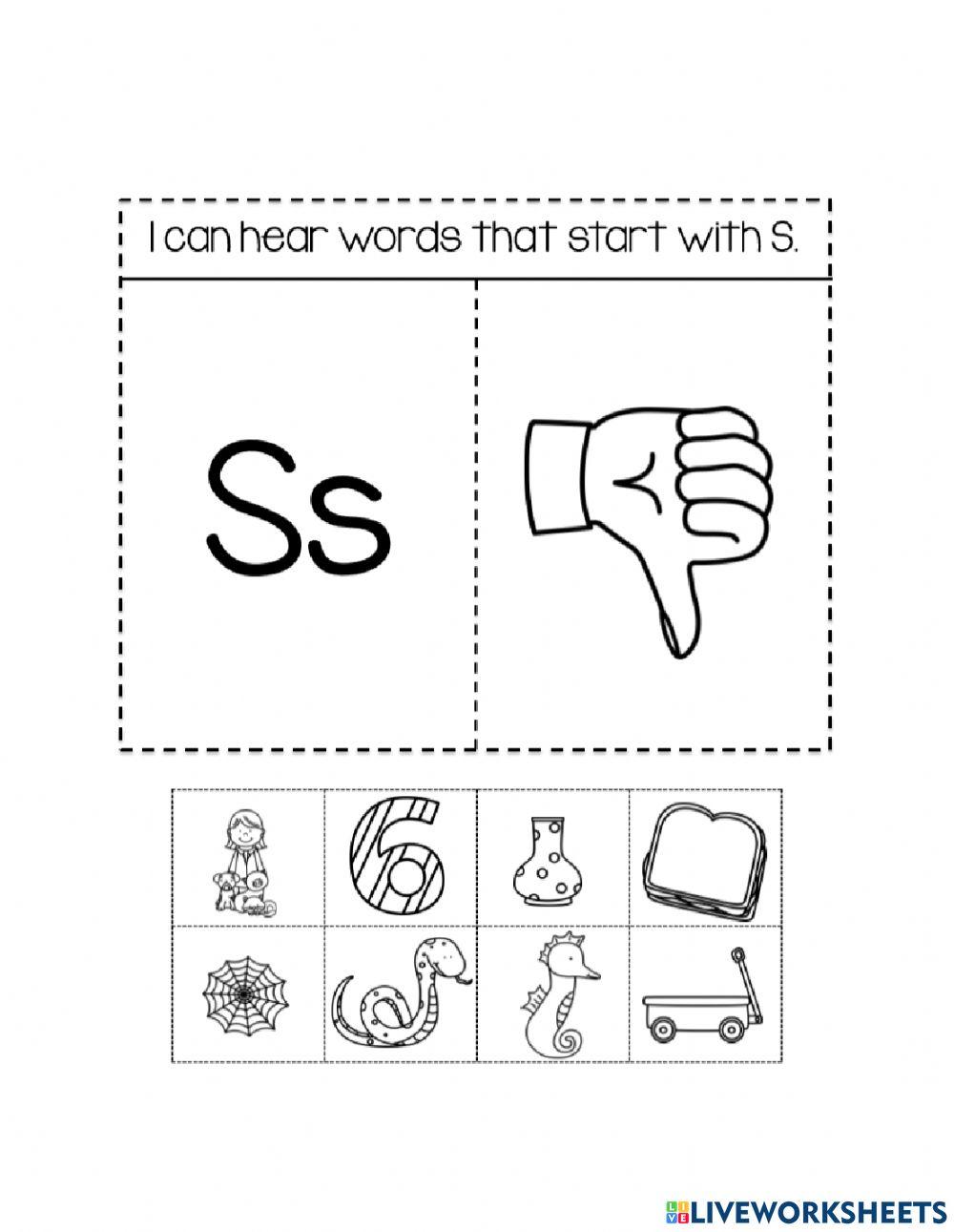 Ss sort 775372 | jonihammet | LiveWorksheets