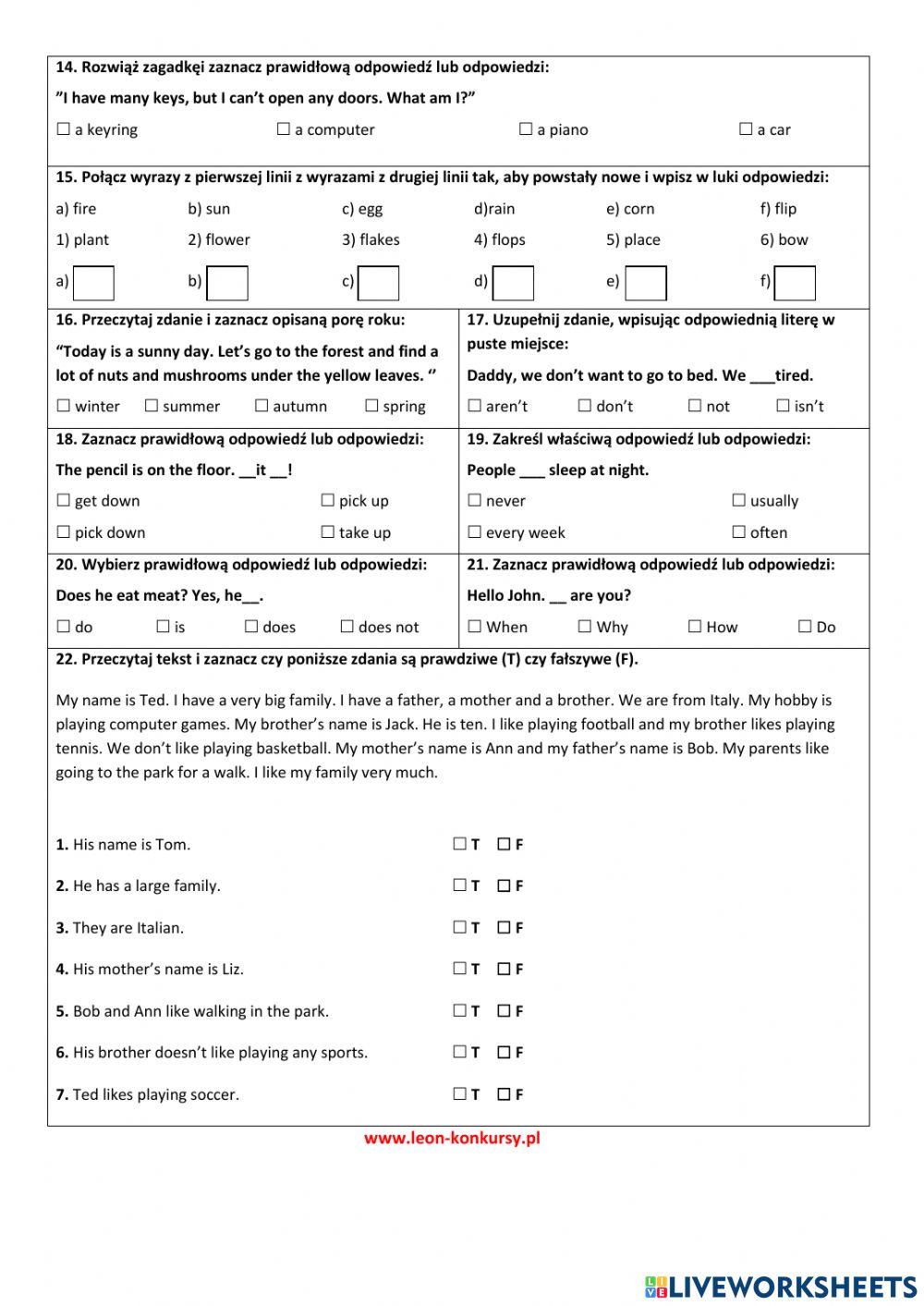 J18 | Free Interactive Worksheets | 6455409