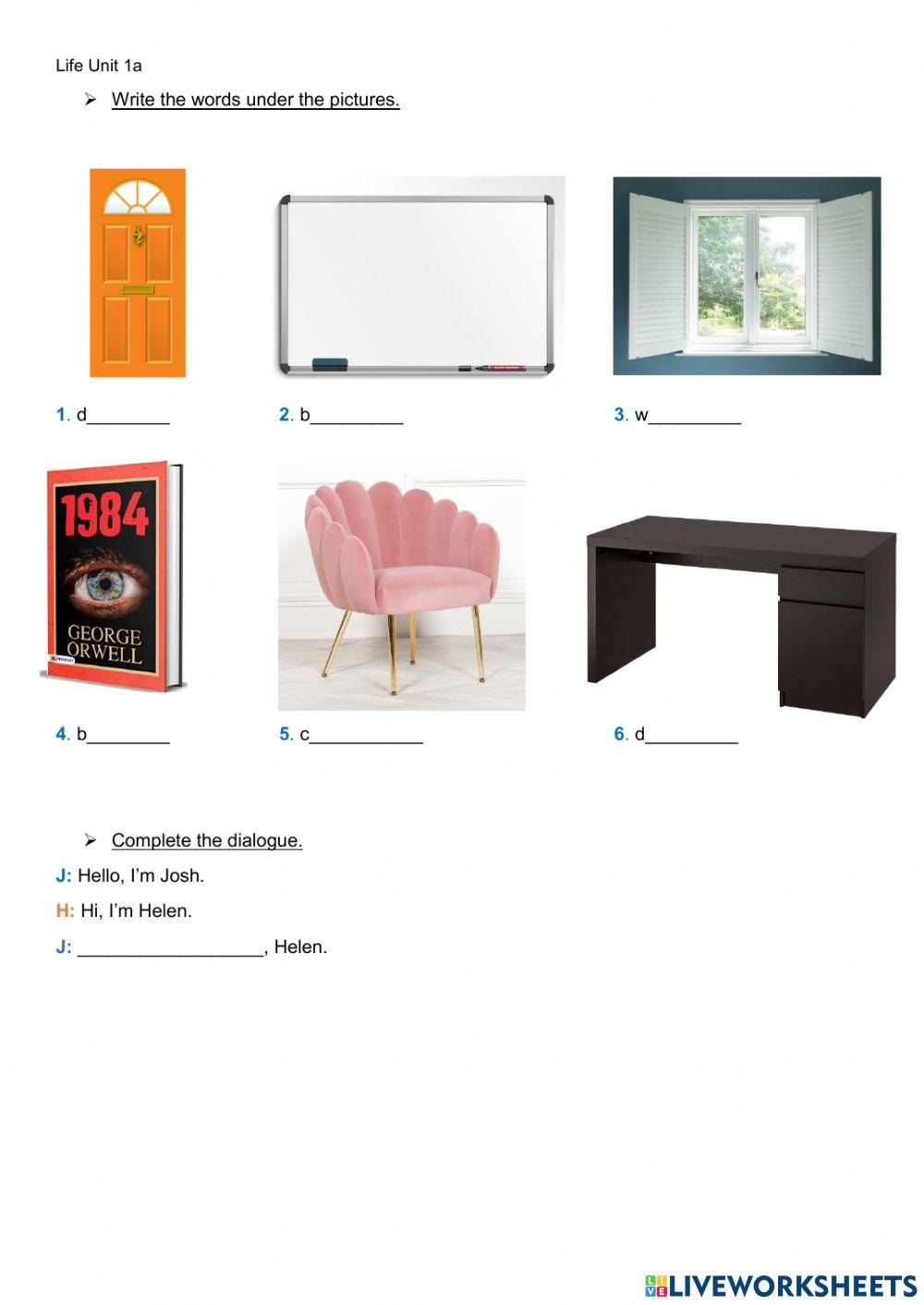 Life Unit 1a | Free Interactive Worksheets | 4820400