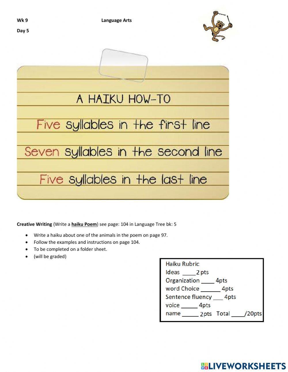 Creative Writing 775896 | Emilia Viera | LiveWorksheets