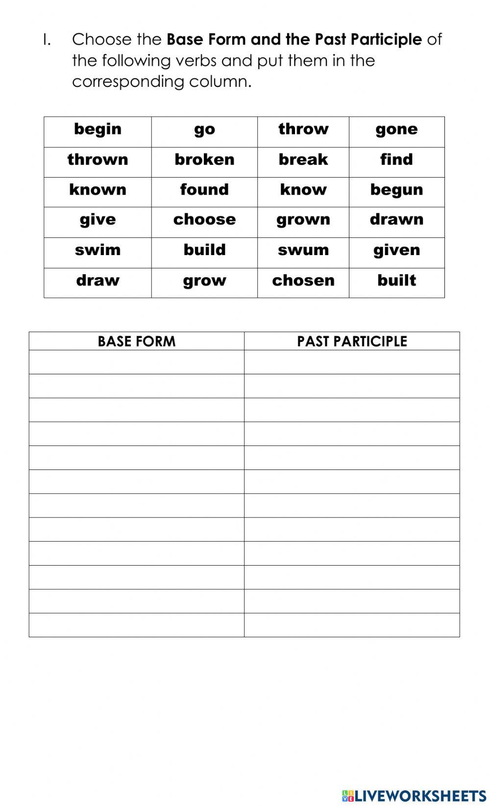 776134 | Past Participles Review | alicemtzcvt