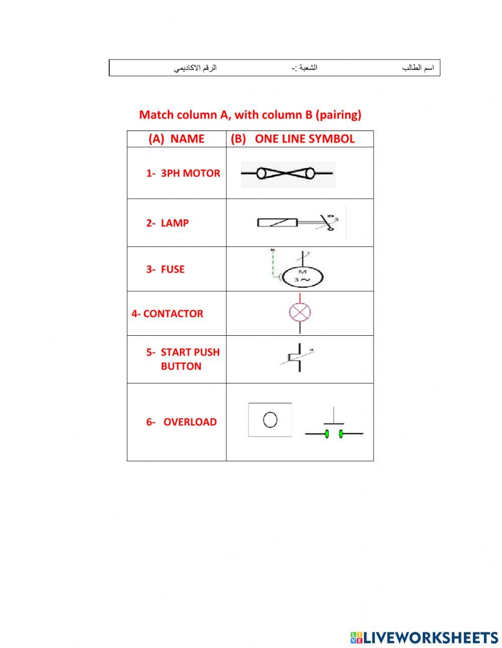 4821262 | Symbols of Components control circuit - DOL