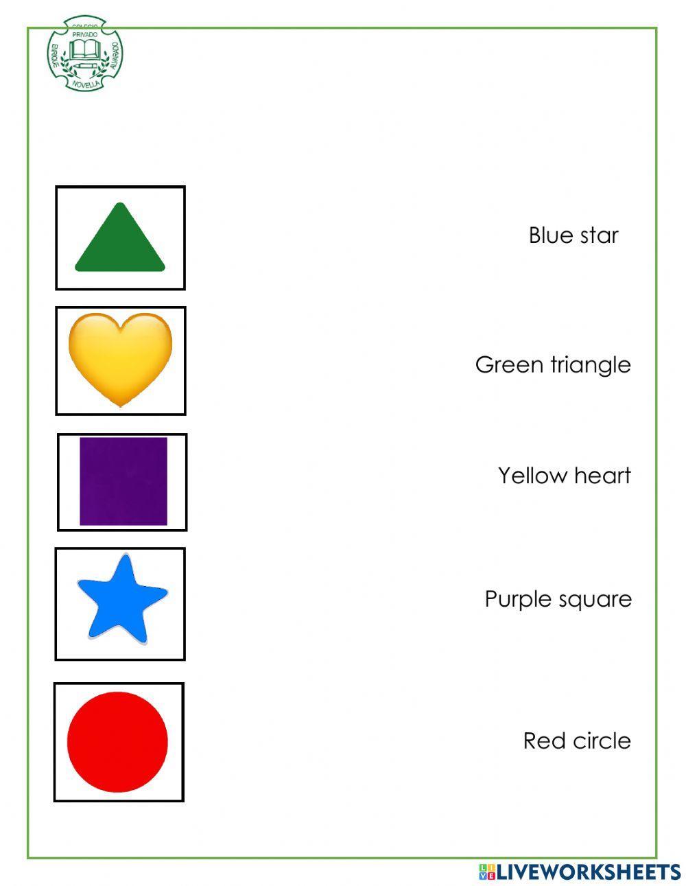 colors and shap… | Free Interactive Worksheets | 833907