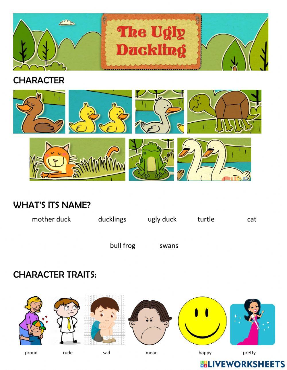The Ugly Ducling worksheet | Live Worksheets