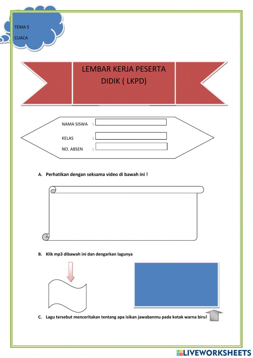 Tema 5.cuaca worksheet | Live Worksheets