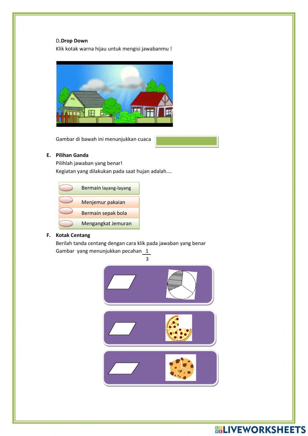 Tema 5.cuaca worksheet | Live Worksheets